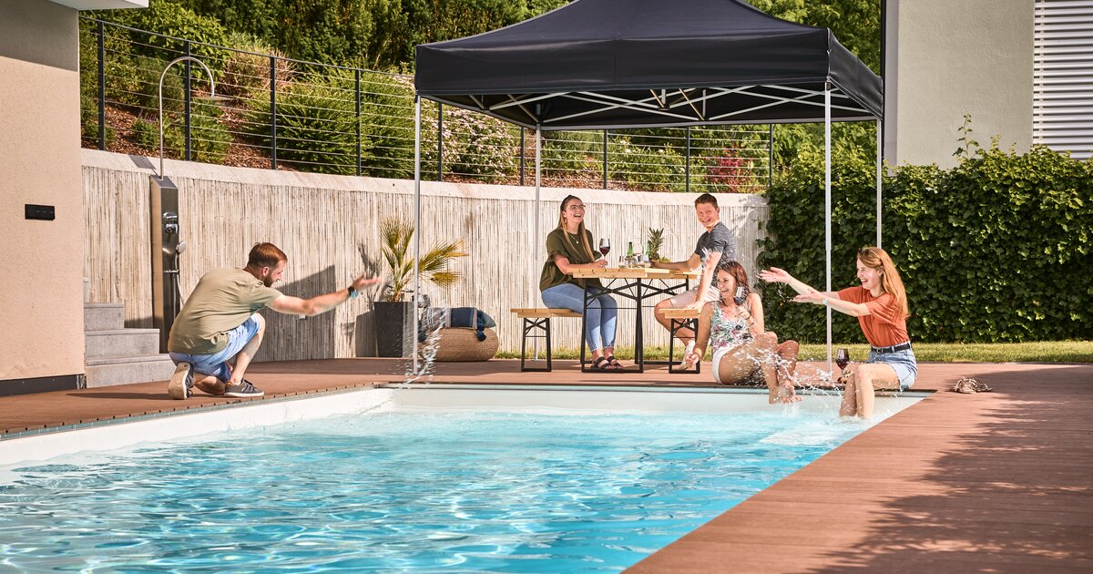 Pool gazebo in 11 sizes Ecotent®